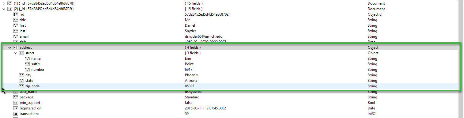 View MongoDB Data | Table View | Studio 3T
