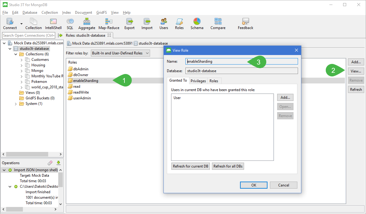 List MongoDB Users by Role, Grant Roles & More | Studio 3T