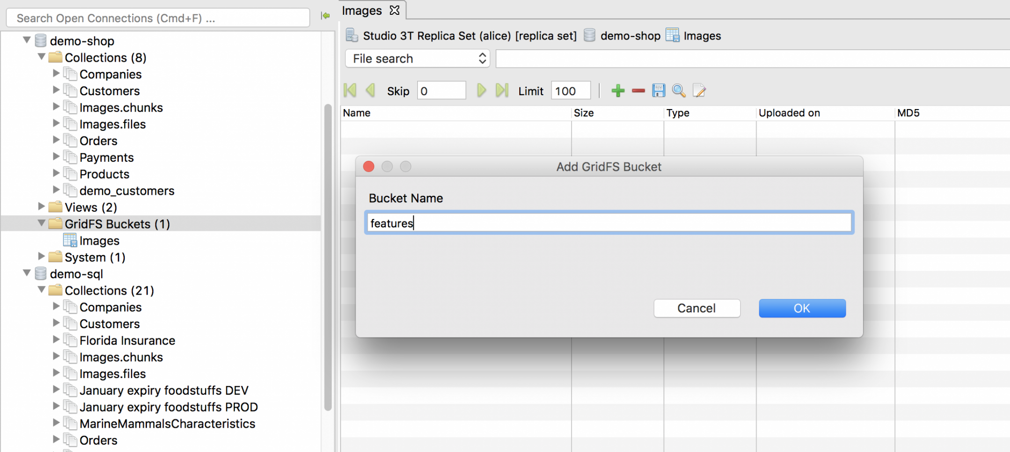 MongoDB and GridFS | Studio 3T