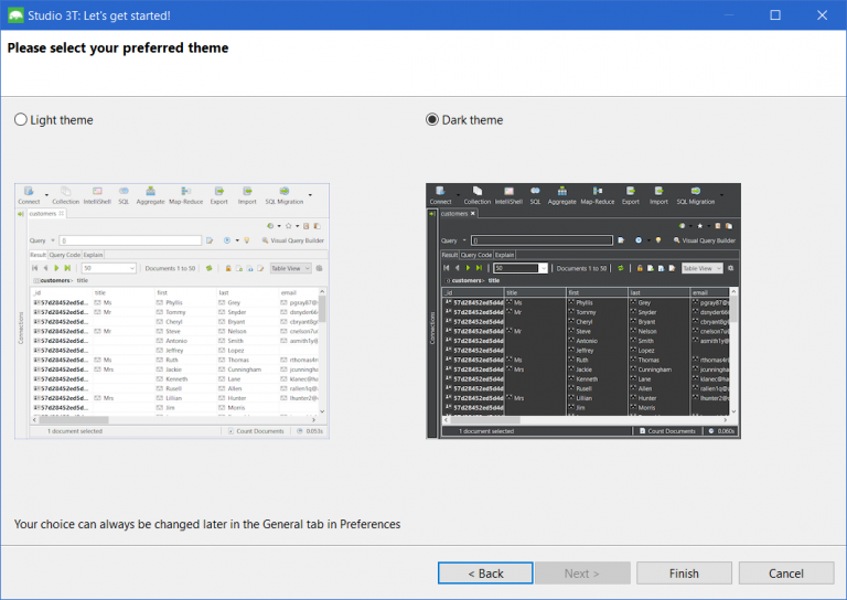 How to Enable Dark Theme | Studio 3T