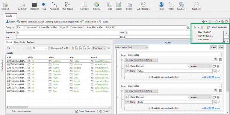 Visual Query Builder | Powerful MongoDB Query Builder