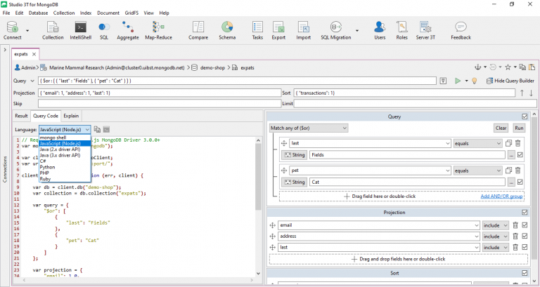 Visual Query Builder | Powerful MongoDB Query Builder