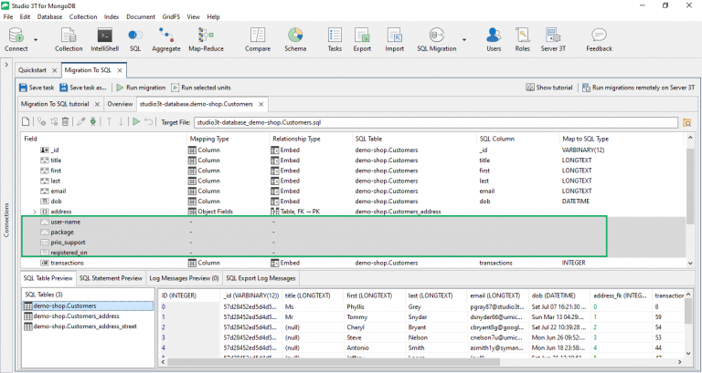 Mongodb To Sql Migration Export Mongodb Collections To Sql
