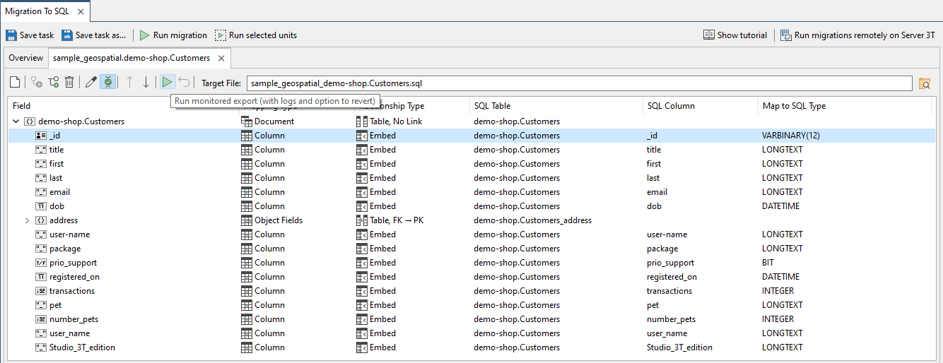 Mongodb To Sql Migration Export Mongodb Collections To Sql
