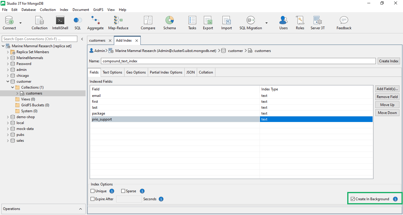 How to Create a MongoDB Index | Studio 3T