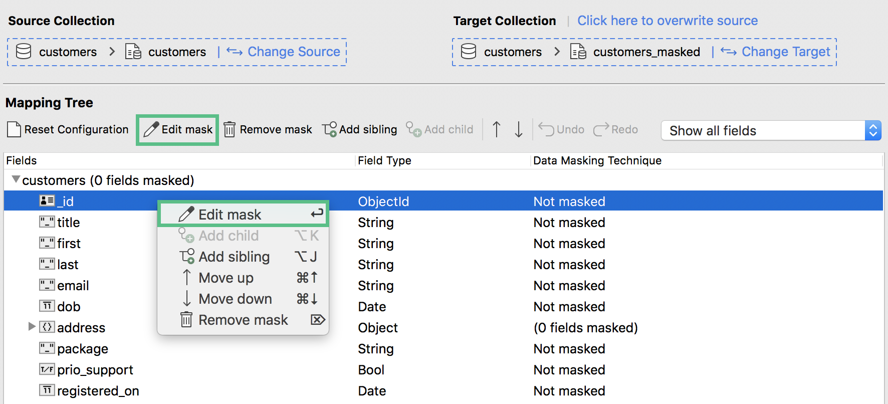 Data Masking for MongoDB | Studio 3T
