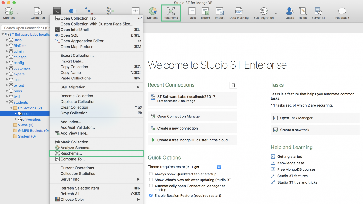 MongoDB Schema Design Tool | Reschema | Studio 3T