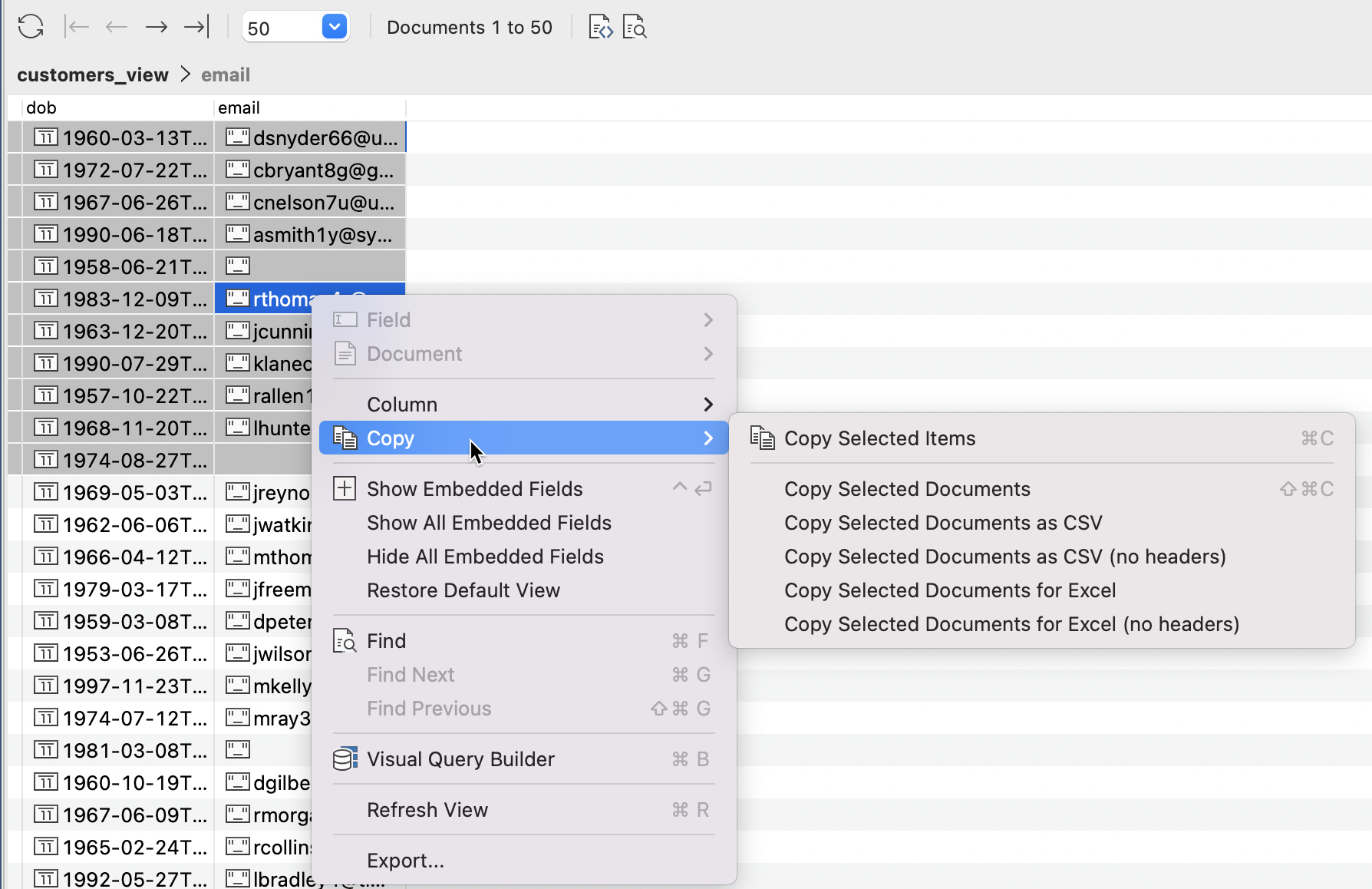 How do I export (or copy and paste) particular columns of data? #Studio3T_AMA | Studio 3T