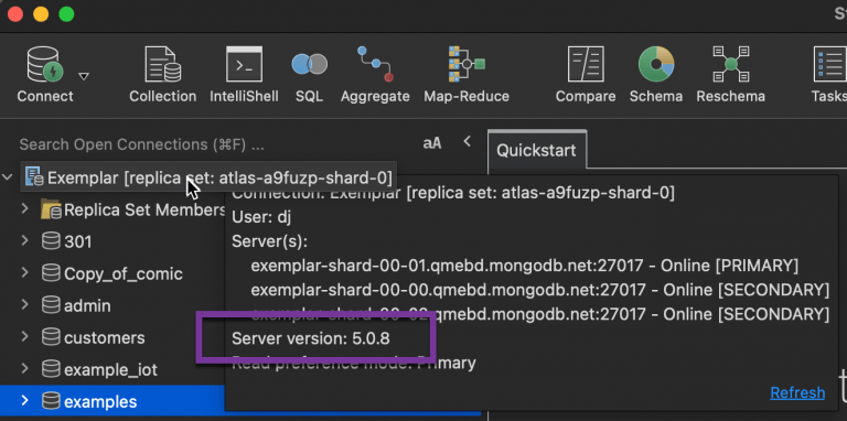 Finding your MongoDB version | Studio 3T