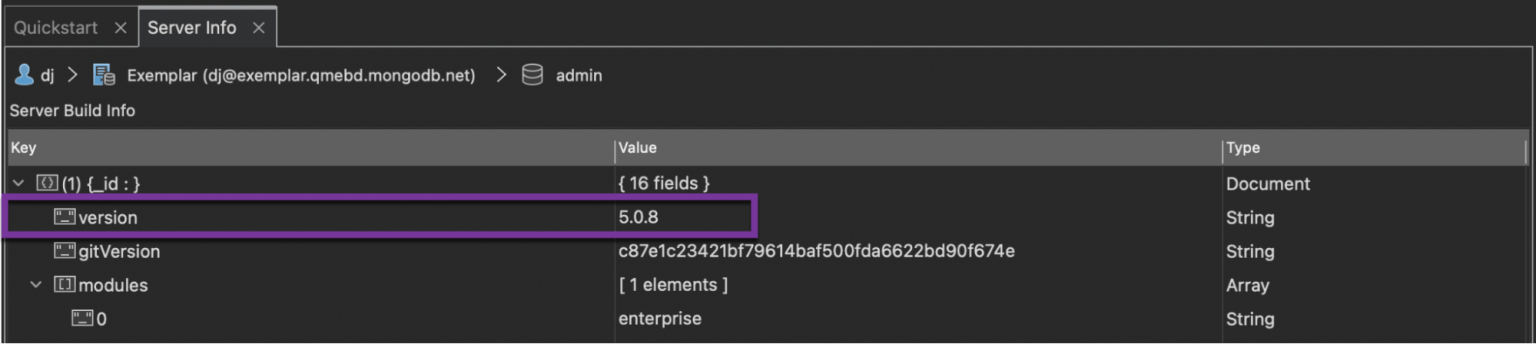 Finding your MongoDB version | Studio 3T