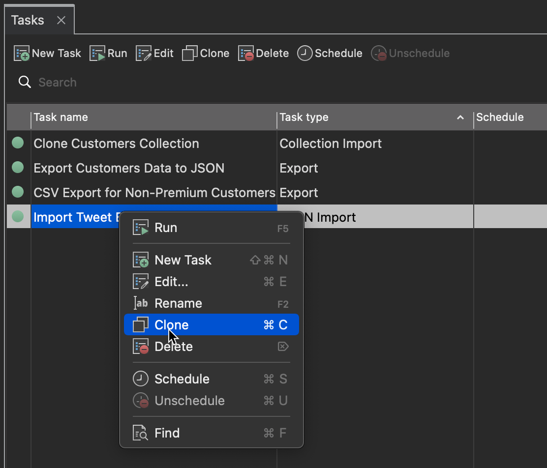 Tasks for MongoDB | Automate Imports, Exports & More | Studio 3T