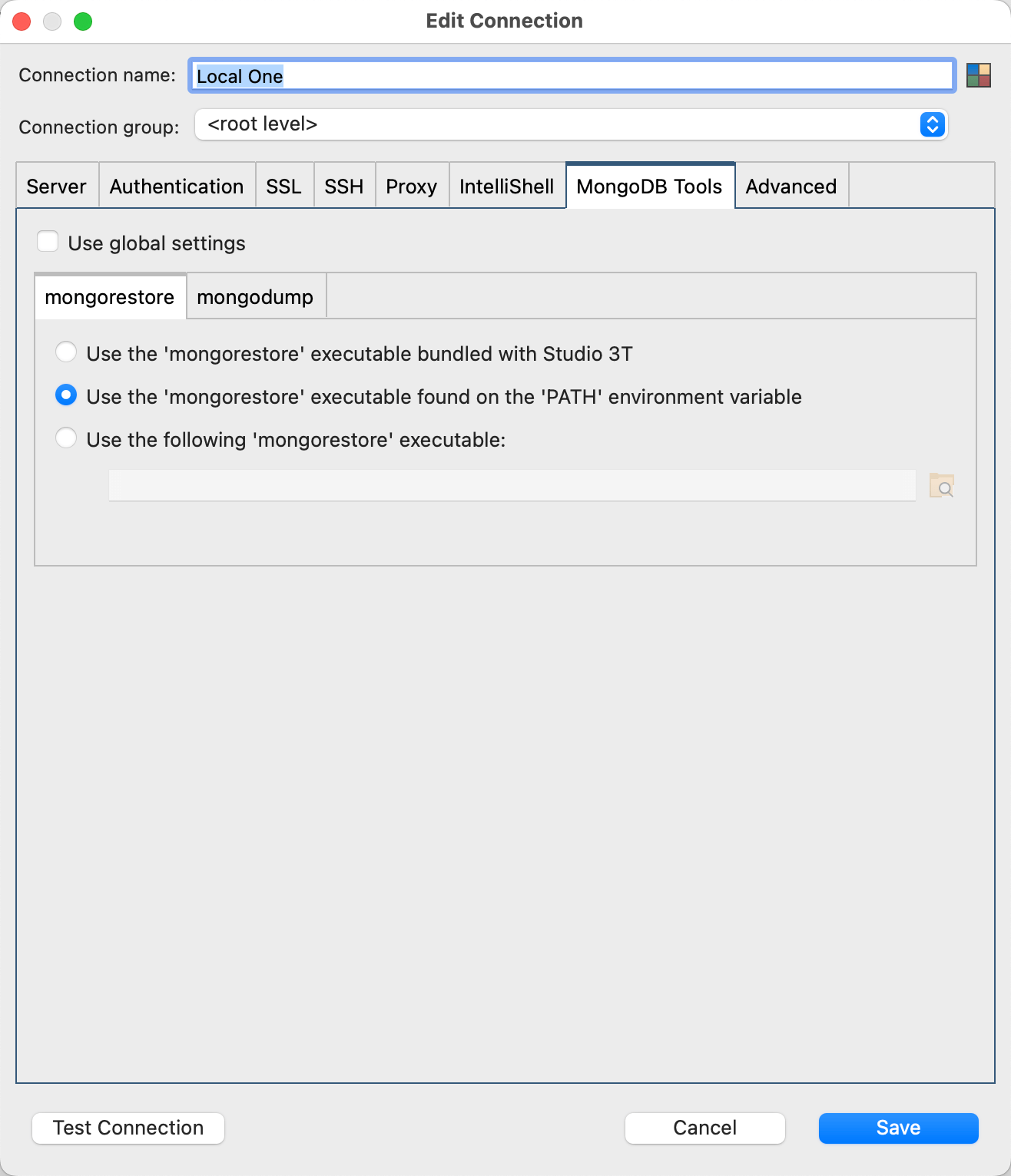 Configure mongodump, mongorestore & mongo shell Executable Files
