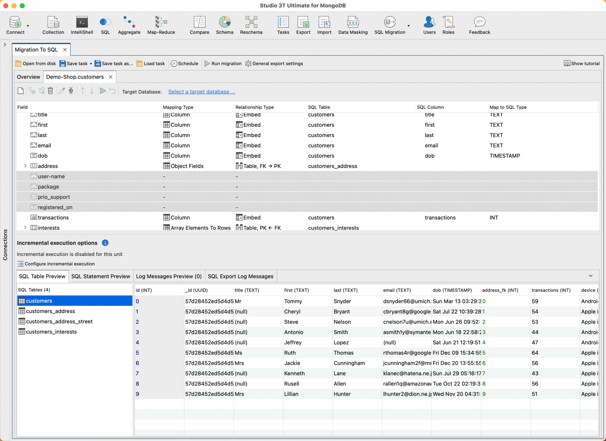 Mongodb To Sql Migration Export Mongodb Collections To Sql