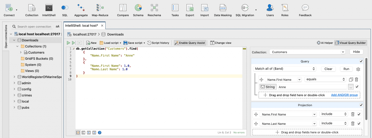 mongo Shell with Auto-Completion | IntelliShell | Studio 3T