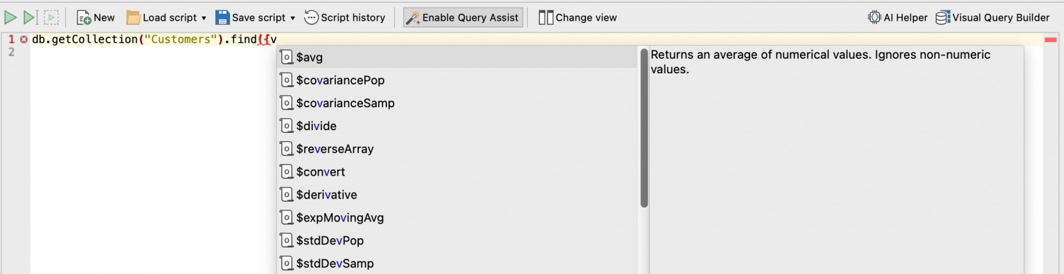 mongo Shell with Auto-Completion | IntelliShell | Studio 3T