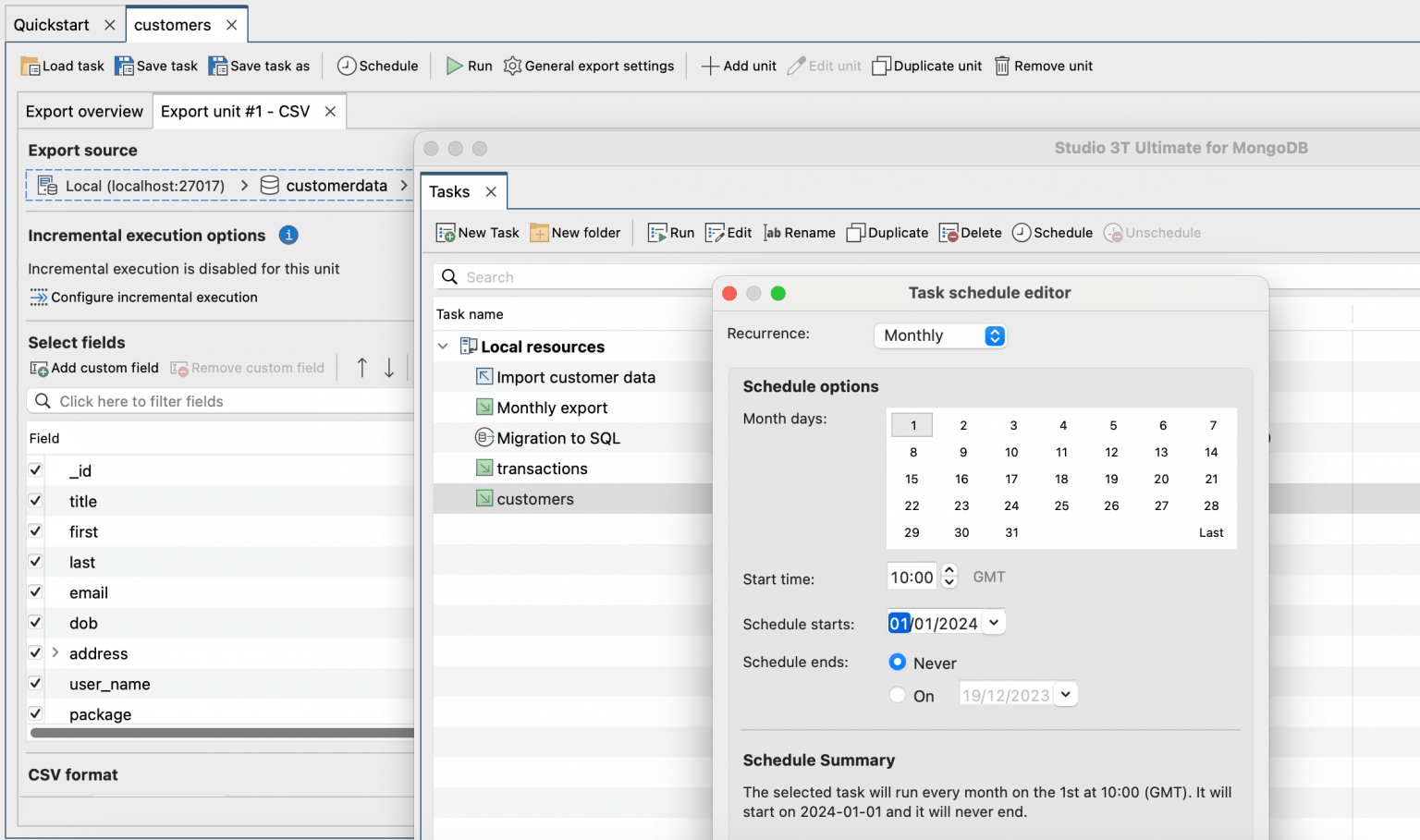 How to Export MongoDB to CSV, Excel, JSON, SQL & BSON/mongodump