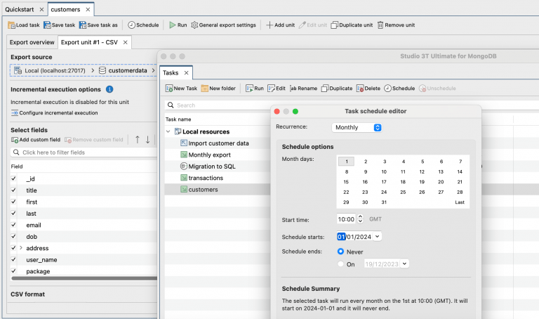 How to Export MongoDB to CSV, Excel, JSON, SQL & BSON/mongodump