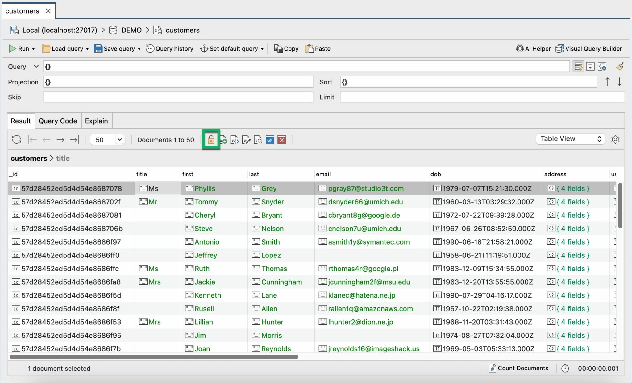How To Set A Mongodb Collection Or Connection To Read Only Mode