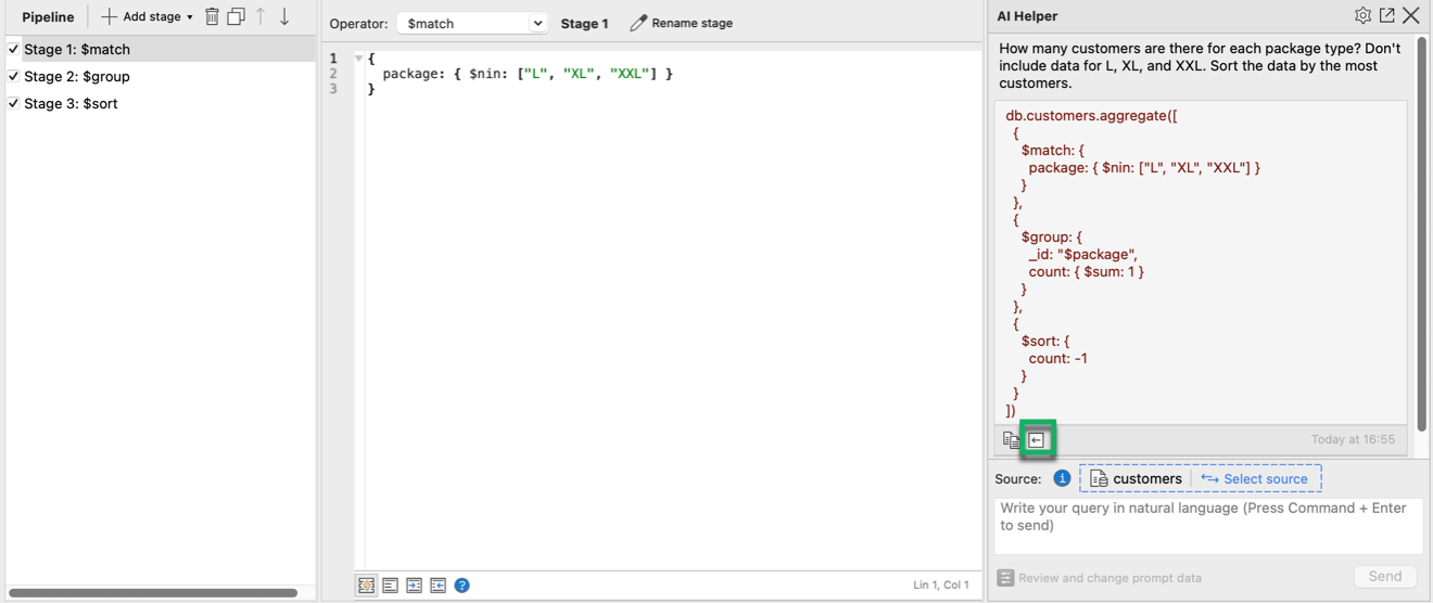 AI-powered query building | AI Helper | Studio 3T
